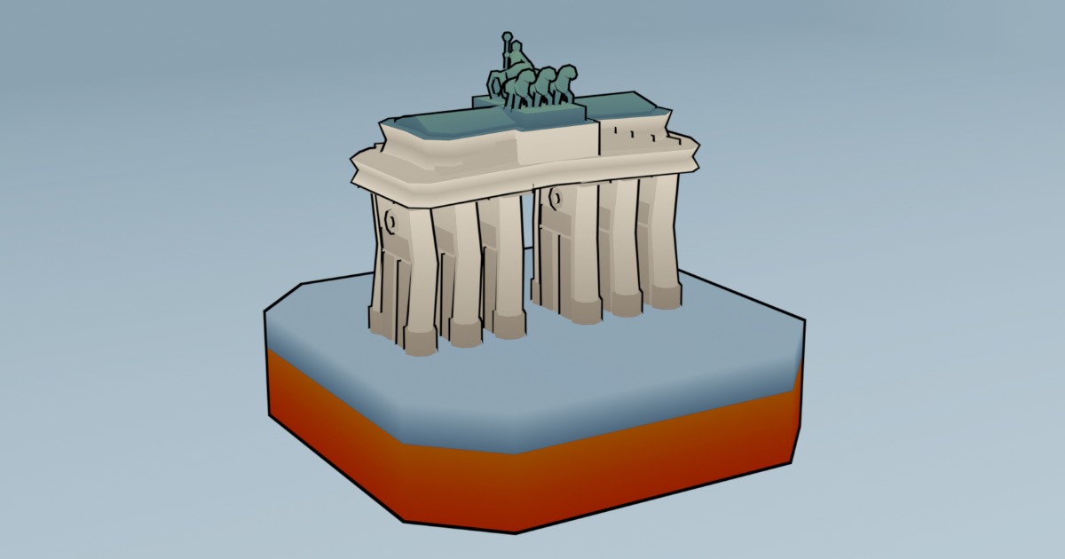 Cartoon World Landmarks Low Poly: Brandenburg Gate | 3D Urban | Unity ...