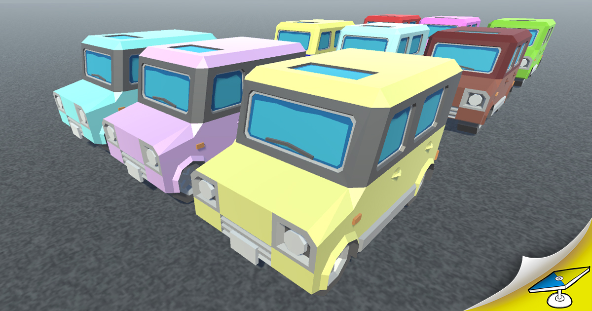 Lowpoly Car - Boxcar | 3D Vehicles | Unity Asset Store