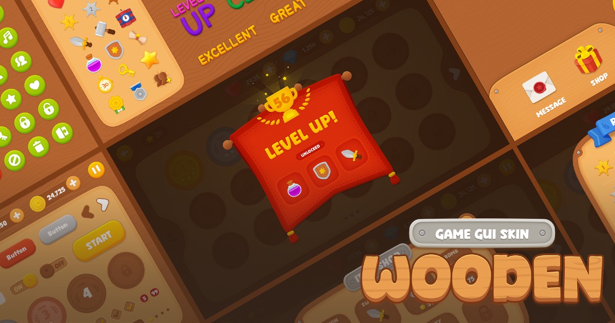 GUI - Wooden | 2D GUI | Unity Asset Store