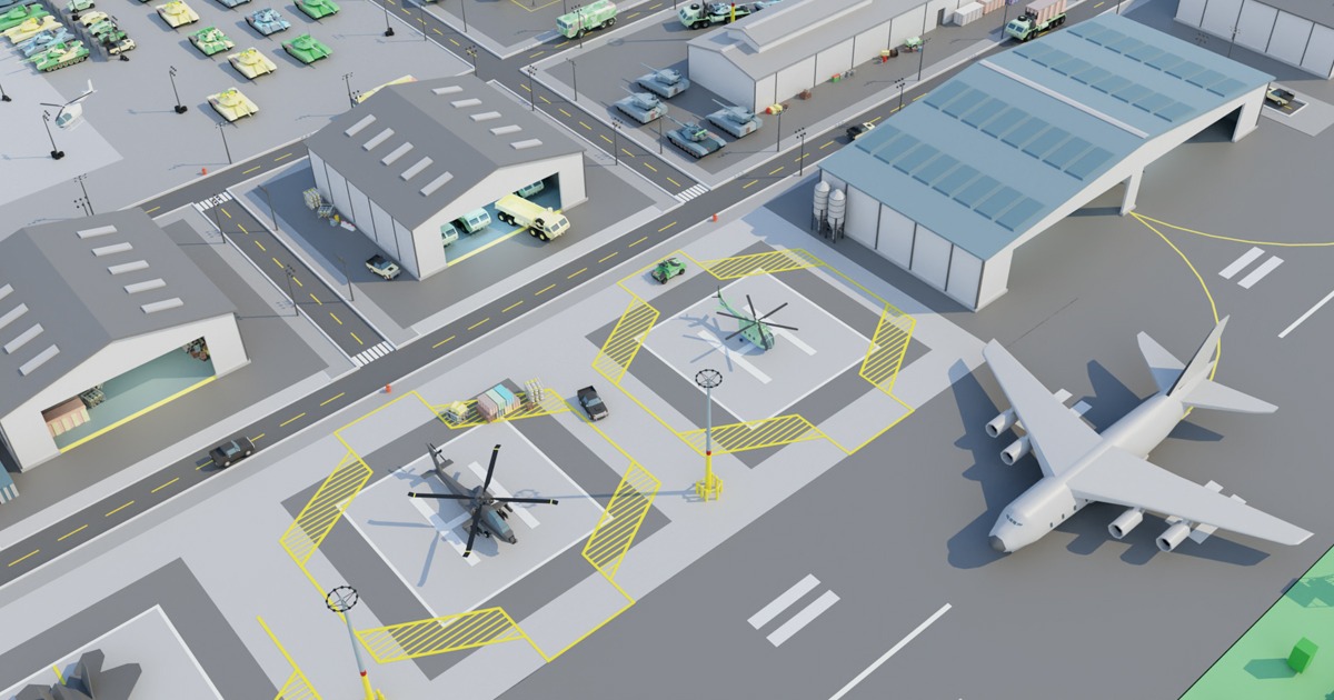 City 3d low poly 9 military base | 3D エクステリア | Unity Asset Store