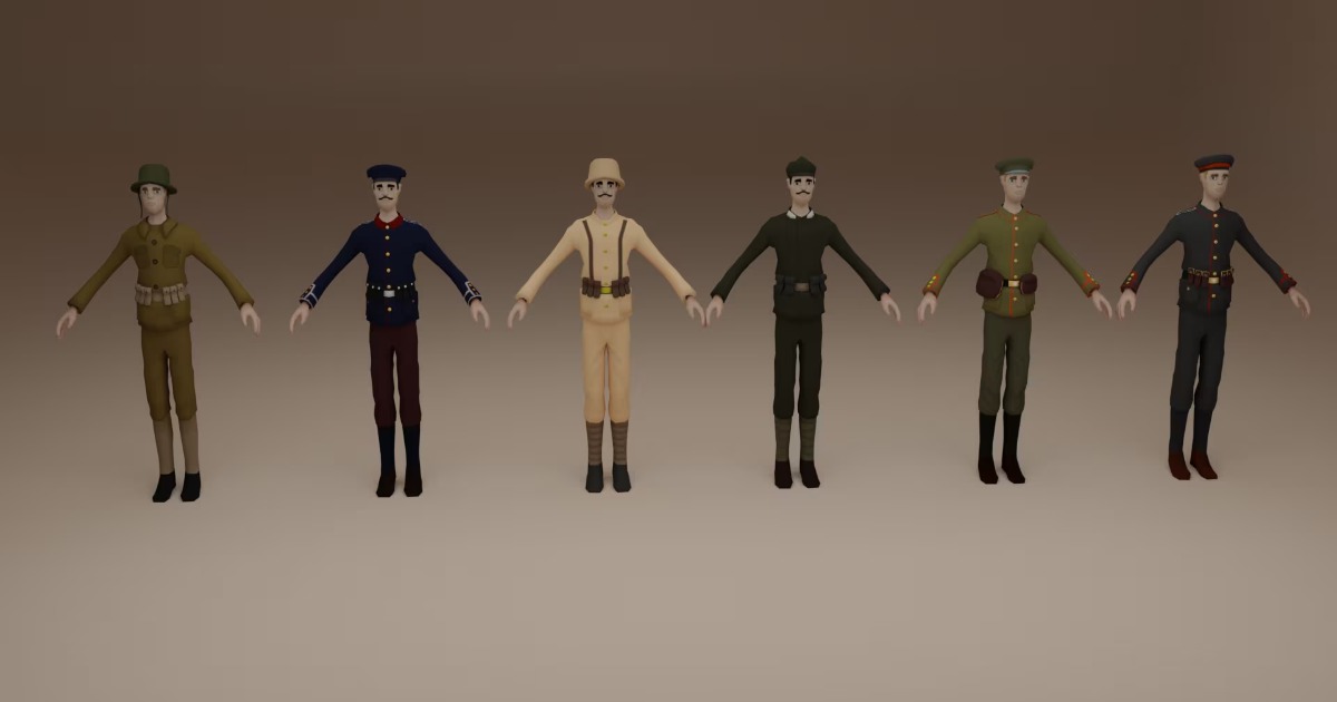 Stylized WW1 Characters | 3D Characters | Unity Asset Store