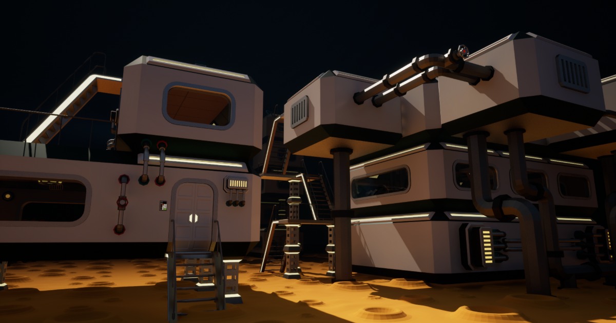 Sci-Fi Planetary Outpost: Ultimate Modular Construction Kit, low-poly ...