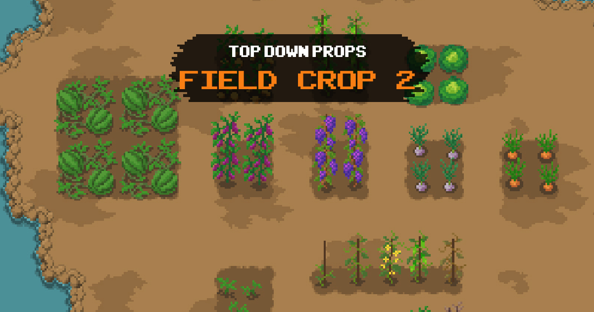 Field Crops 2 - Top Down Pixel Art Props | 2D Environments | Unity ...