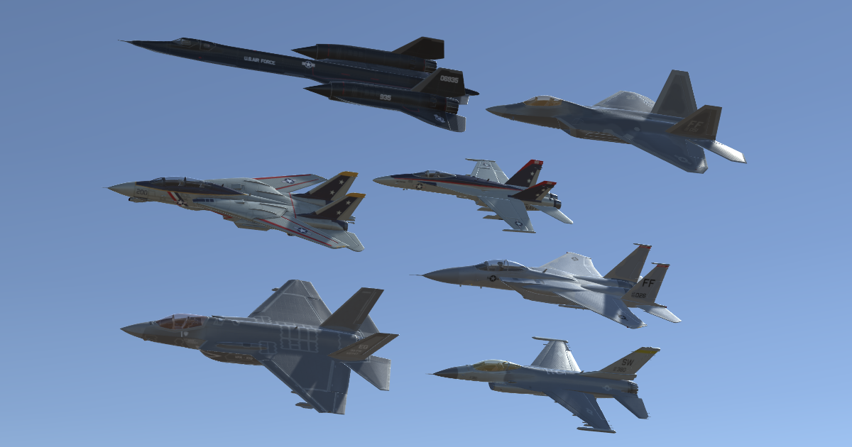 USA Air Forces Jet Fighters Pack | 3D Air | Unity Asset Store