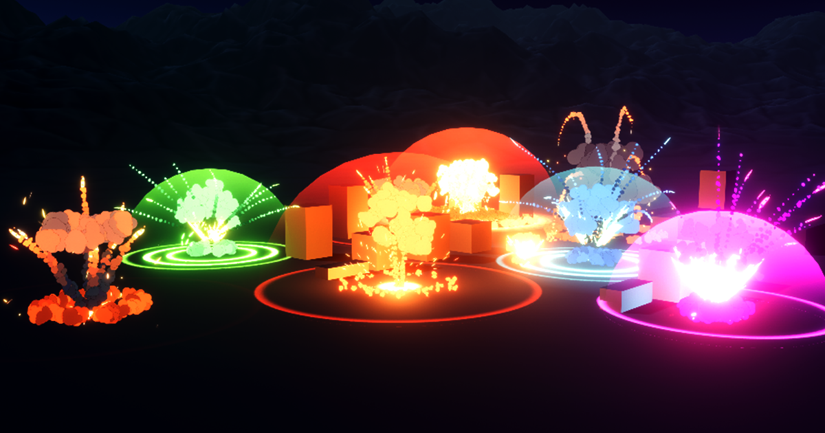 Stylized Nuclear explosions pack | 시각 효과 파티클 | Unity Asset Store