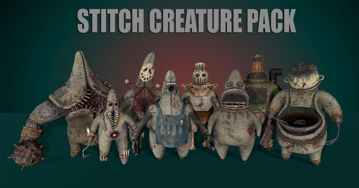 Stitch Creatures Pack | 3D Creatures | Unity Asset Store