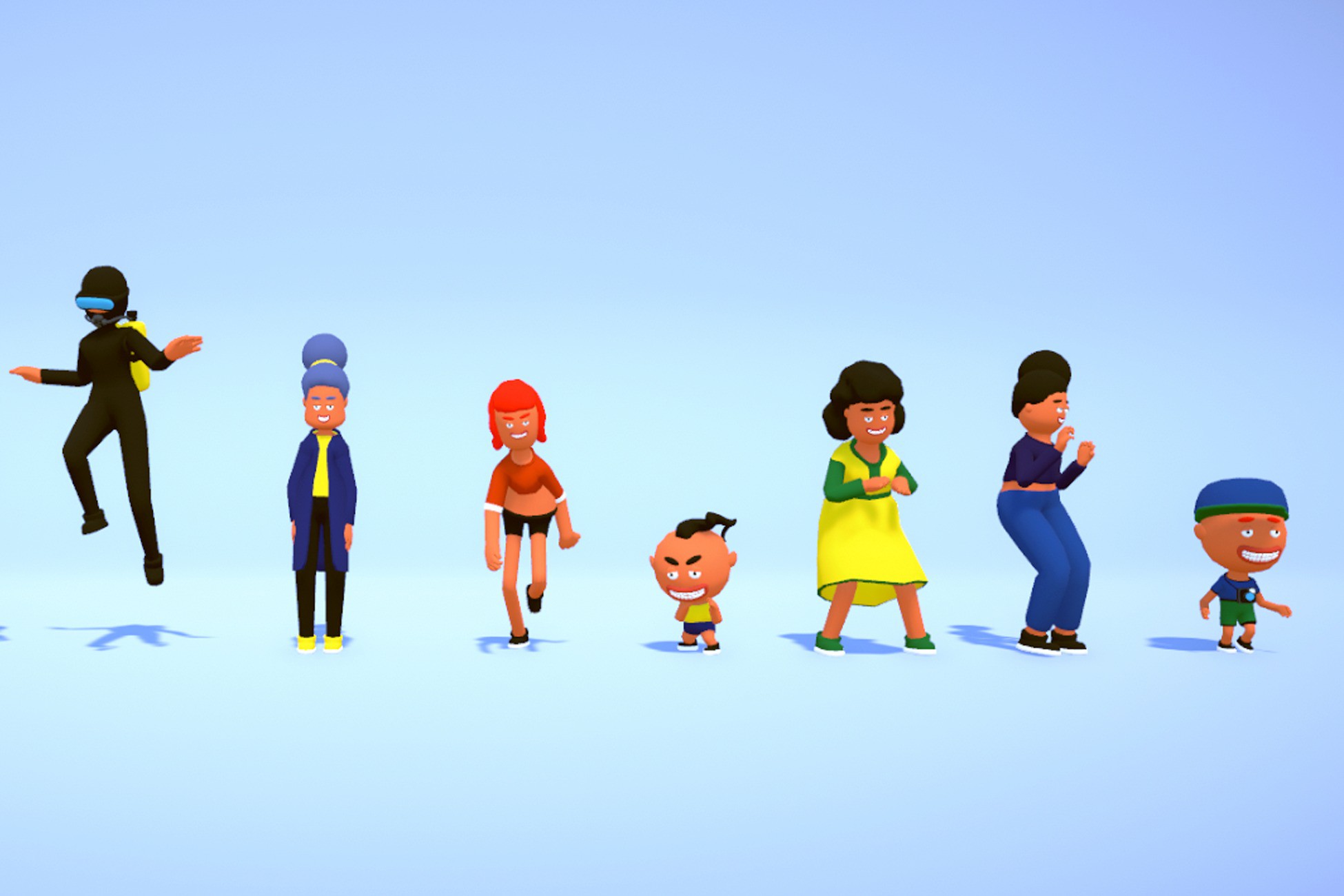 3d Stylized Characters Pack 7 3d Humanoids Unity Asset Store