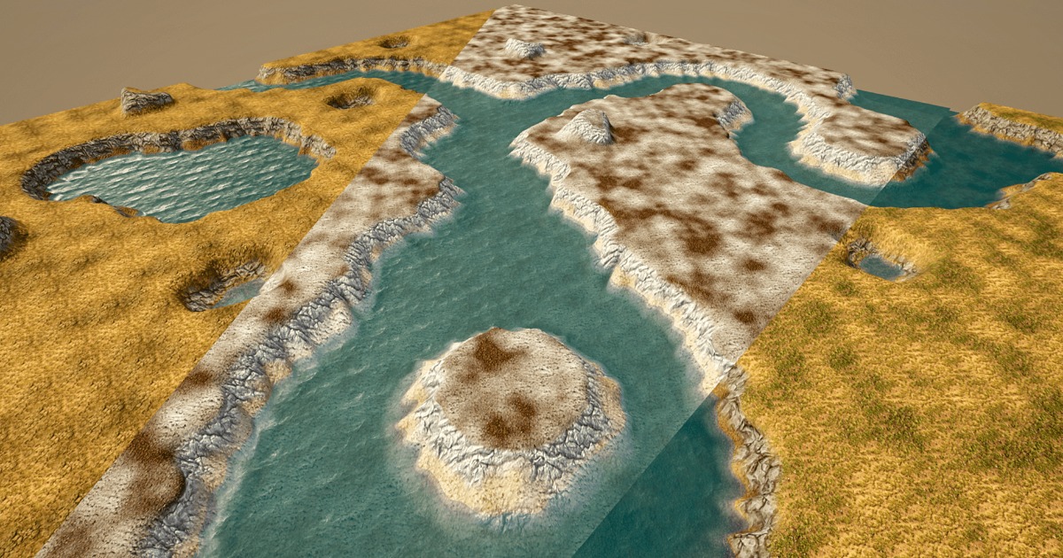 Stylized Modular River Bank | 3D Landscapes | Unity Asset Store