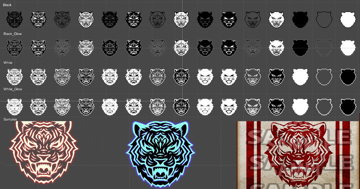 Emblem_Tiger | 2D アイコン | Unity Asset Store