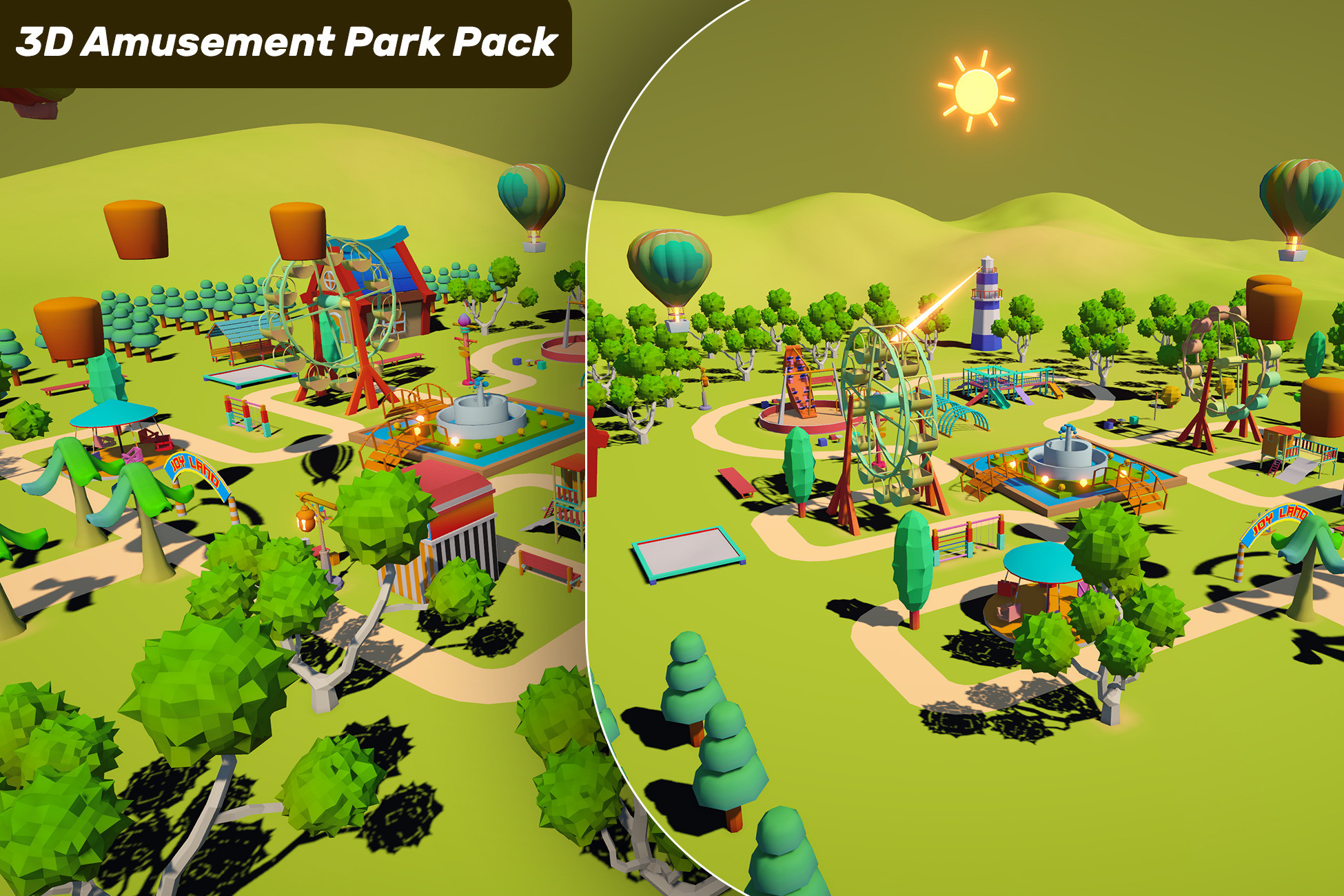 3D Amusement Park Props Pack | 3D Fantasy | Unity Asset Store