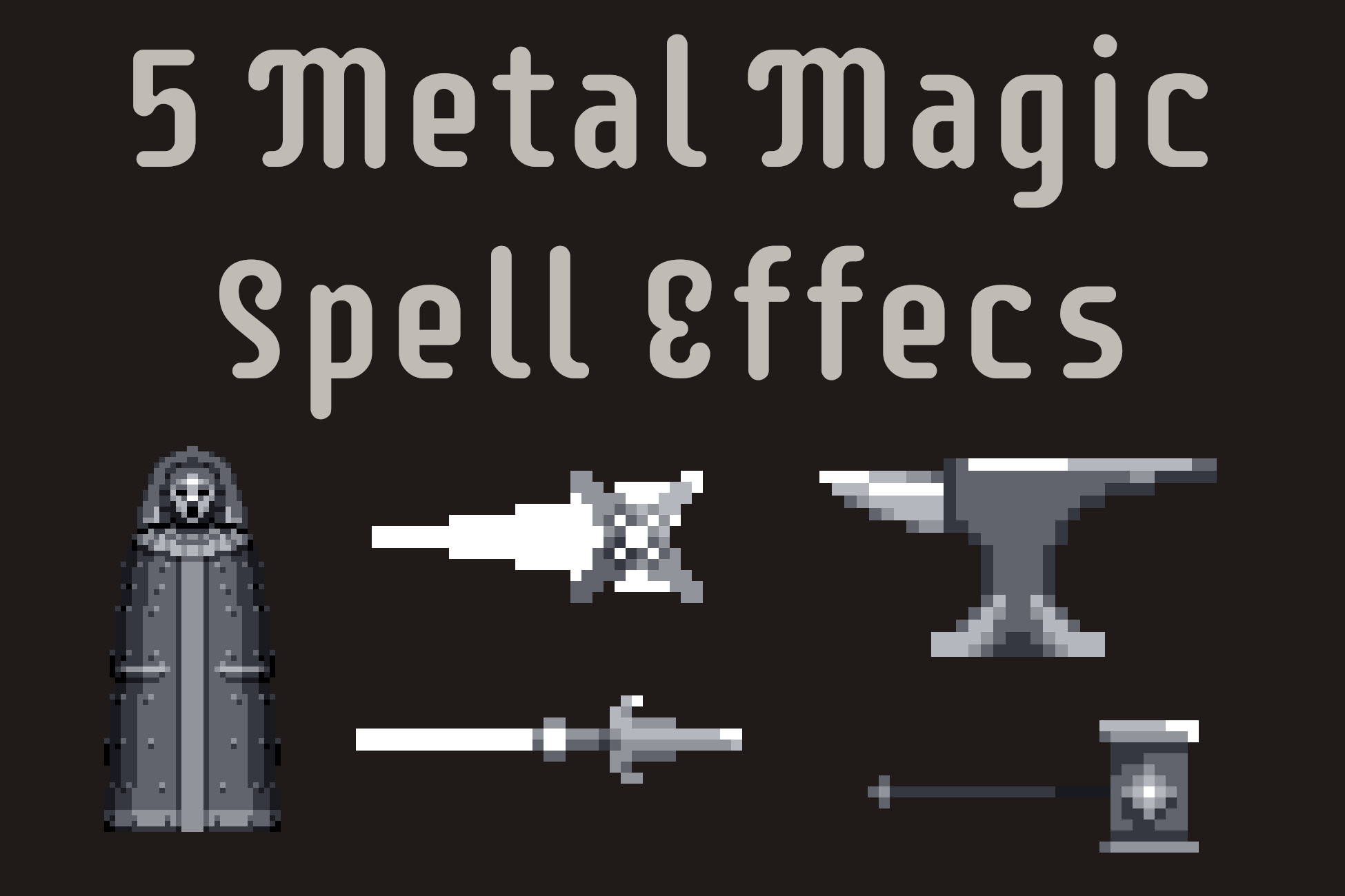 Metal Magic Spell Effects 2 - Pixel Art | 2D Textures & Materials | Unity Asset Store