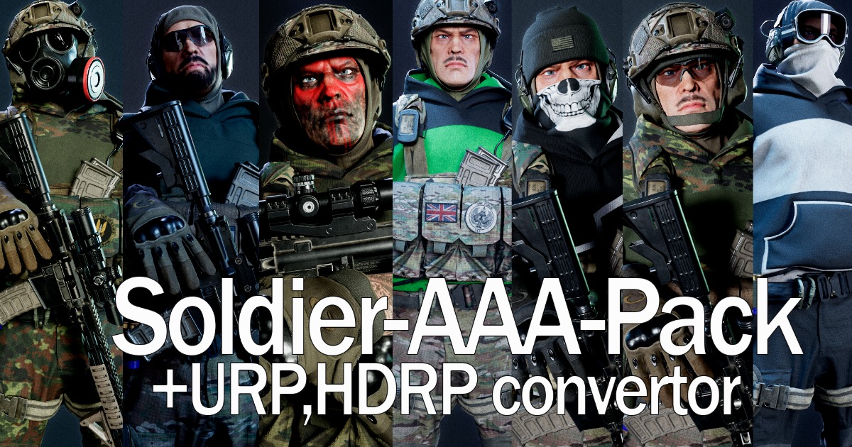 Soldier Pack Aaa 3d Humanoids Unity Asset Store