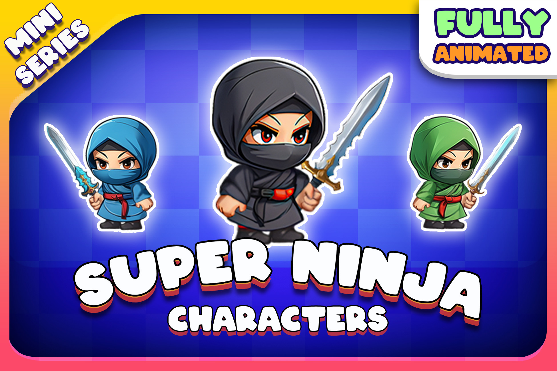 Super Ninja 2D Animated Character (Spriter) | 2D Characters | Unity ...