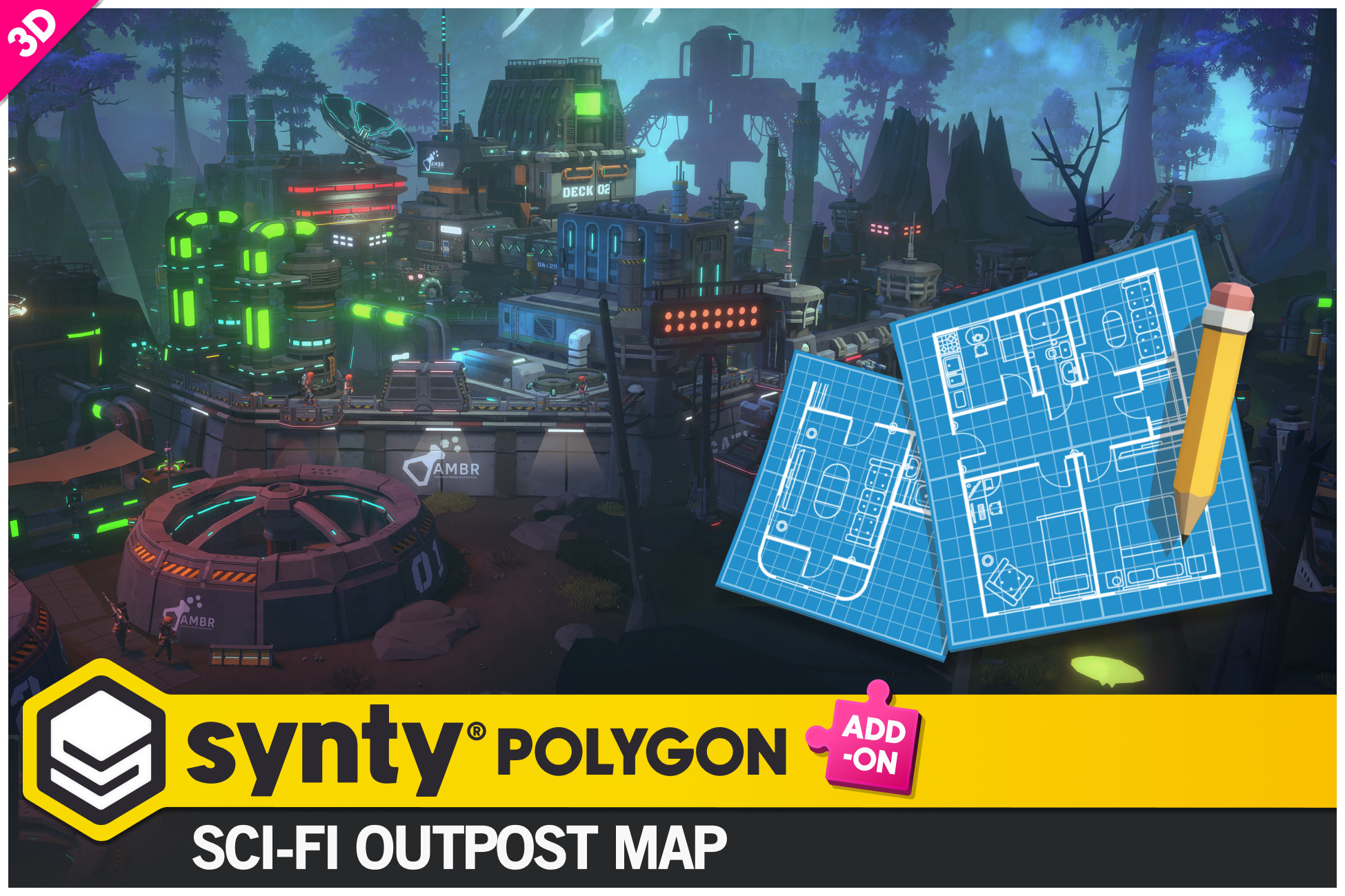 POLYGON - Sci-Fi Outpost Map - Art by Synty | 3D Sci-Fi | Unity Asset Store