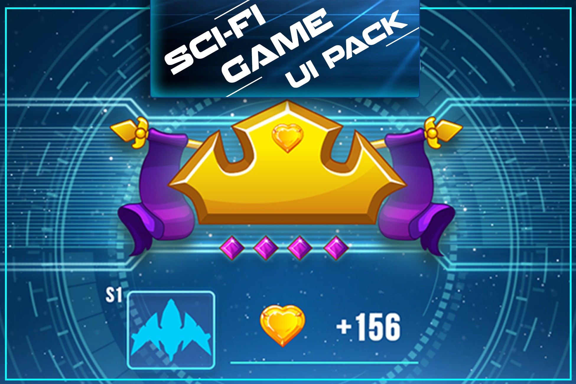 Sci Fi Game Ui Pack 2d Space Gui Components 2d Gui Unity Asset Store