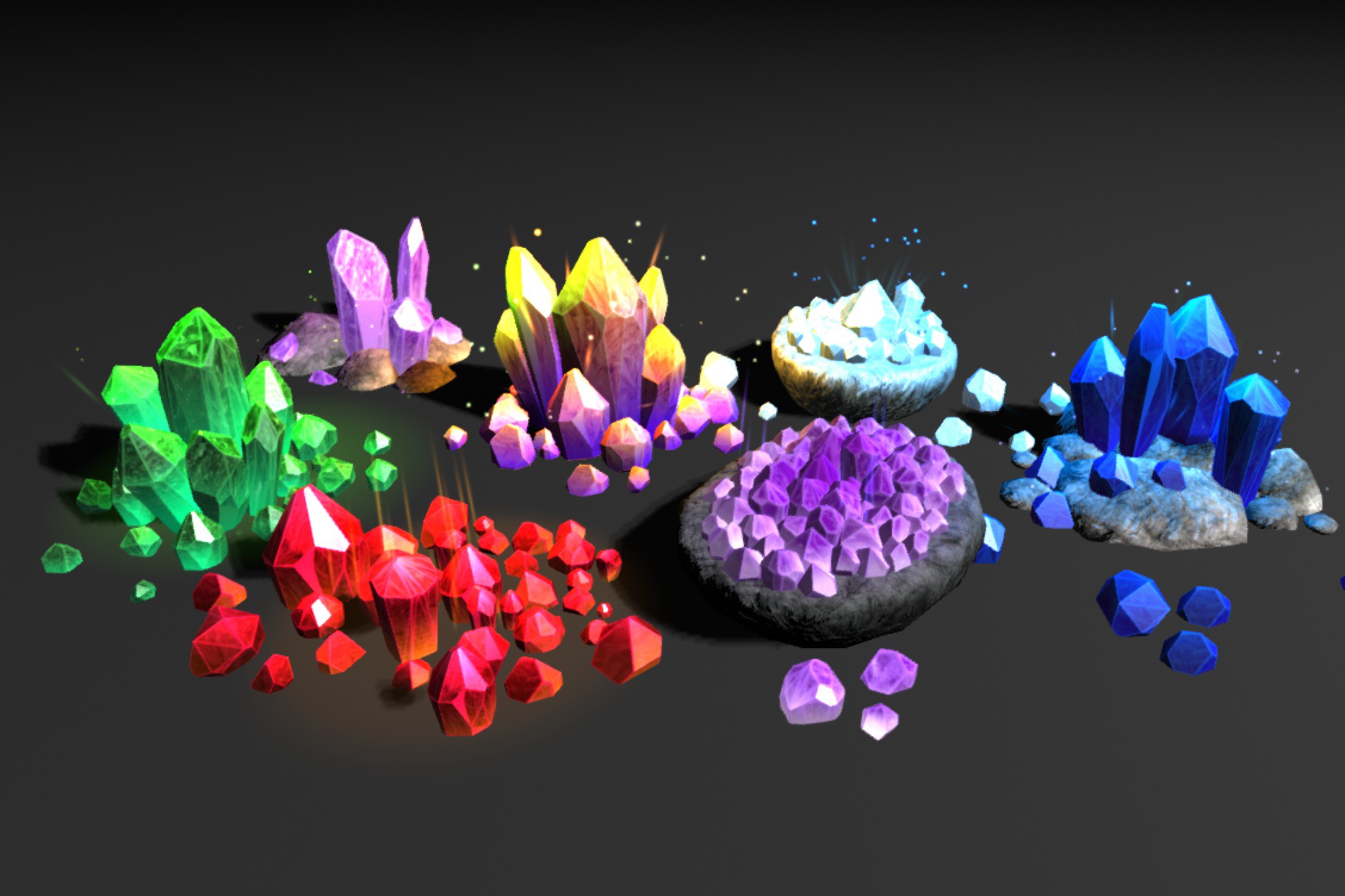 PBR Crystals Pack | 3D Exterior | Unity Asset Store