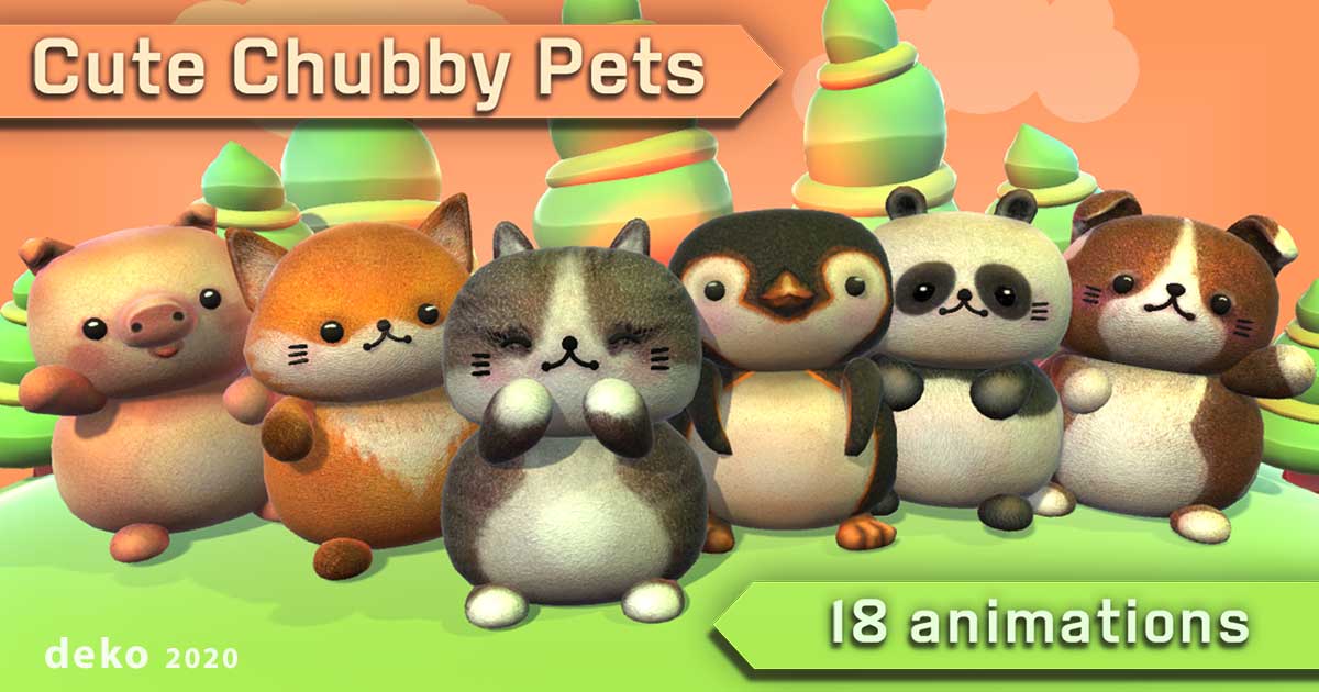 Cute Chubby Pets | 3D Animals | Unity Asset Store