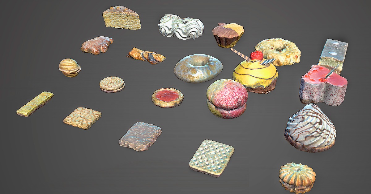 Scan Pastry Pack - Props | 3D Food | Unity Asset Store