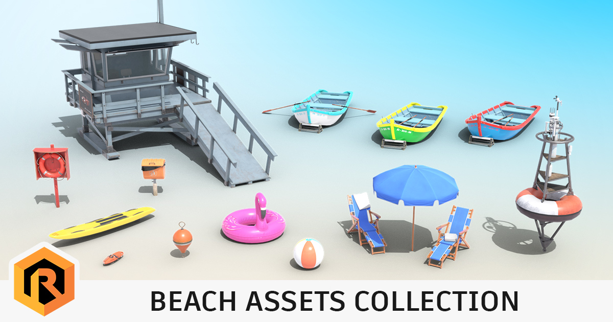 Beach Assets Collection 1 | 3D Props | Unity Asset Store