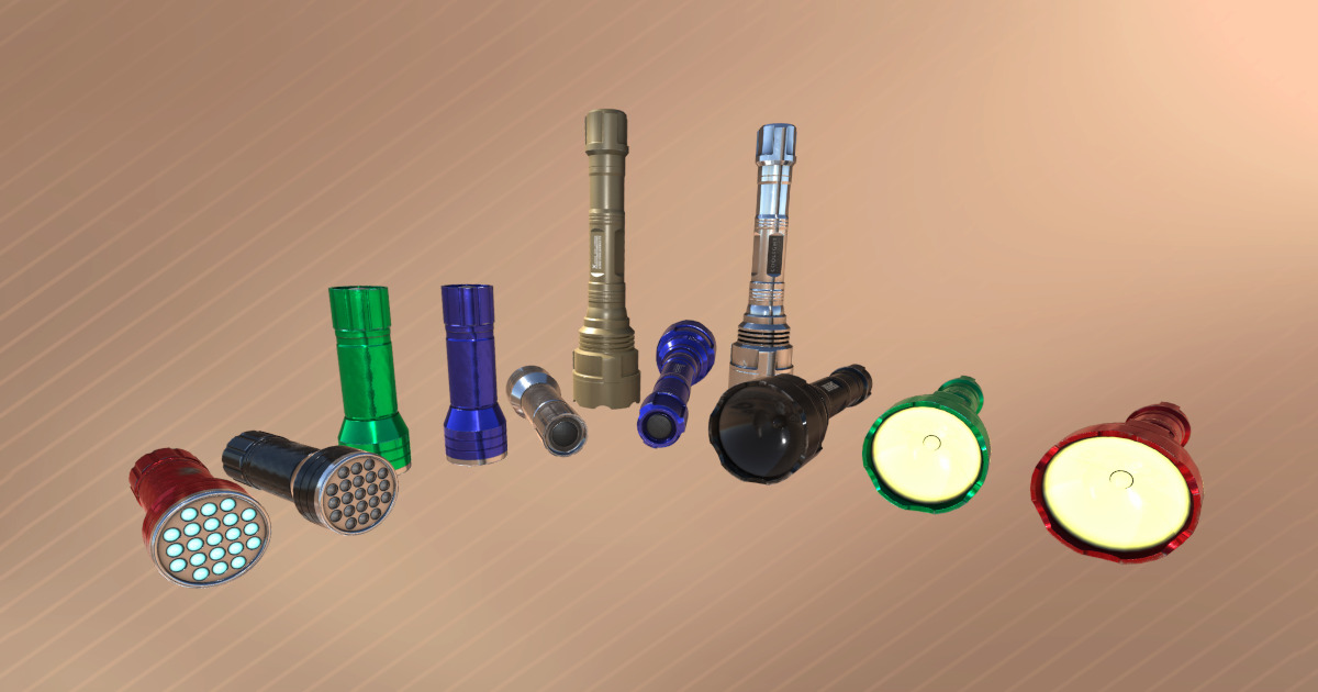 Flashlight Set | 3D Props | Unity Asset Store