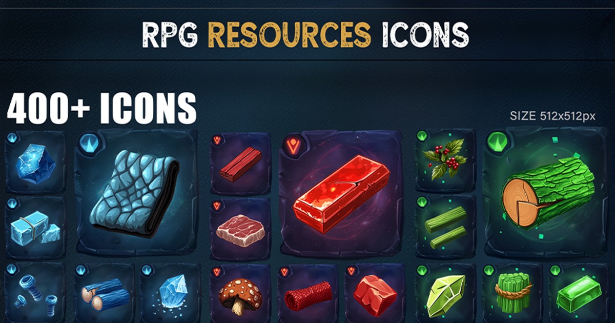 RPG Resources 2D Icons | 2D Icons | Unity Asset Store