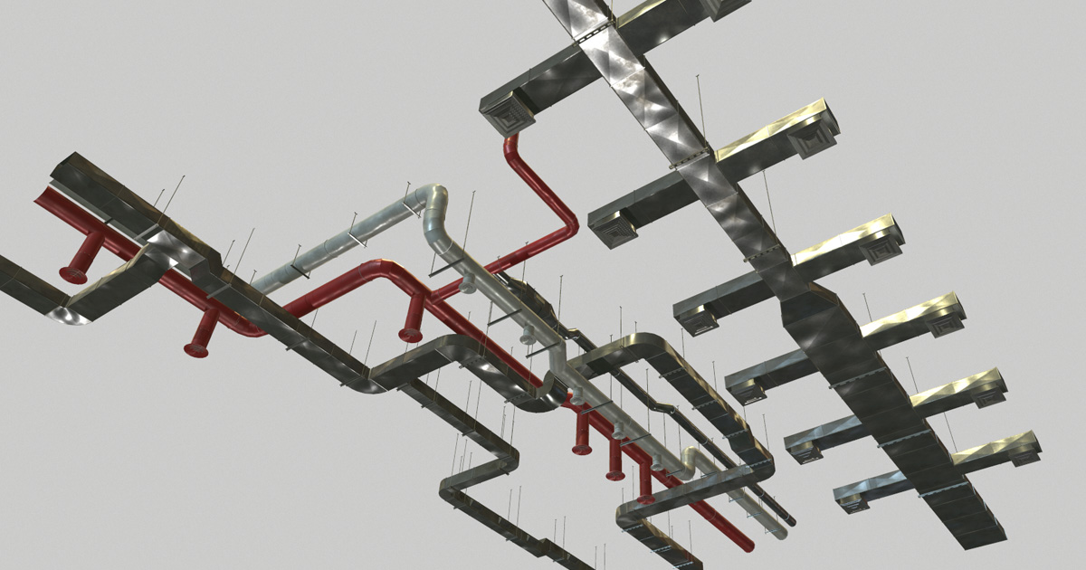 Modular Ventilation Ducts | 3D Industrial | Unity Asset Store