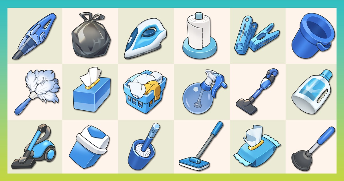 Cleaning Item | 2D Icons | Unity Asset Store