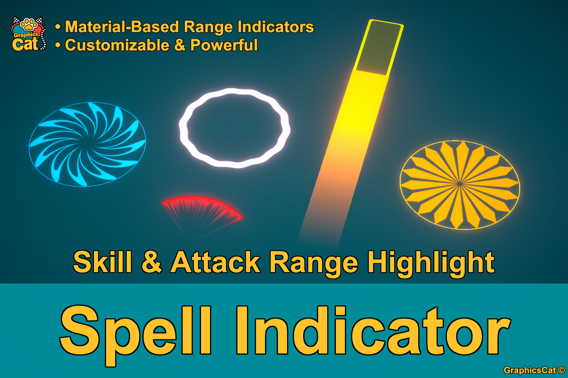 Spell Indicator – Skill & Attack Range Highlight by GraphicsCat
