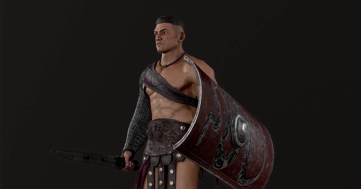 Gladiator Murmillon Crixus | Characters | Unity Asset Store