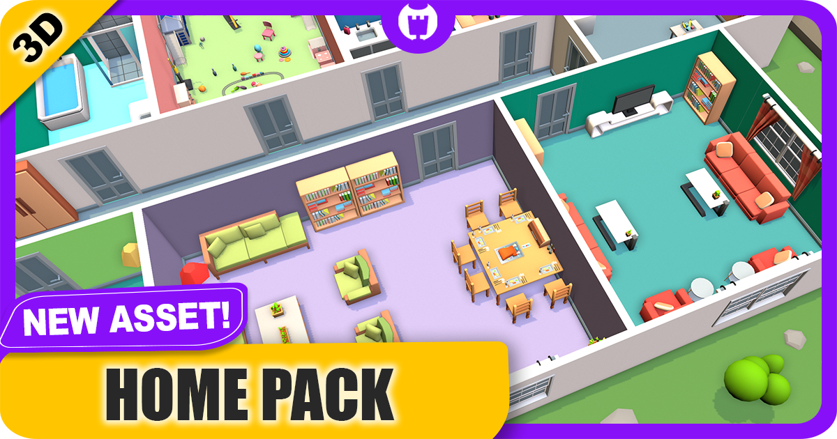 Home Pack - Low Poly 3D Asset from Trifles | 3D Interior | Unity Asset ...