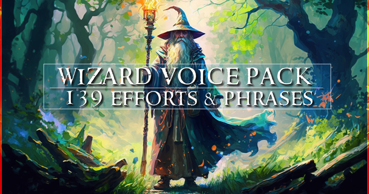 Wizard Voice Pack Of 139 Efforts and Phrases | Voices Sound FX | Unity ...