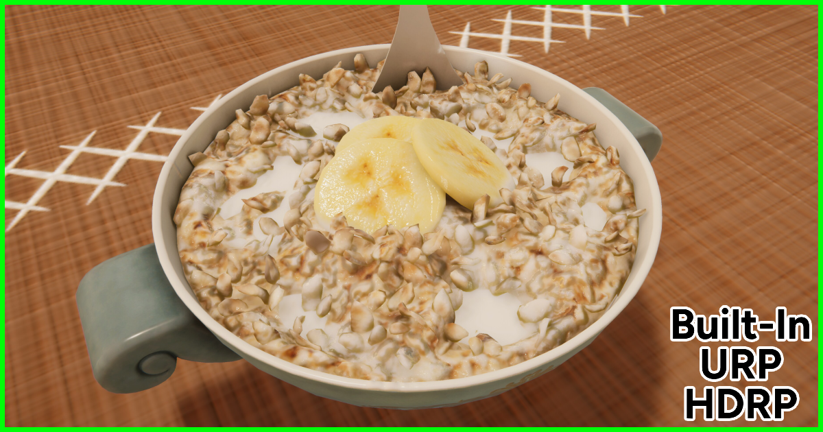 Maple Oatmeal Bowl Food | 3D 食べ物 | Unity Asset Store