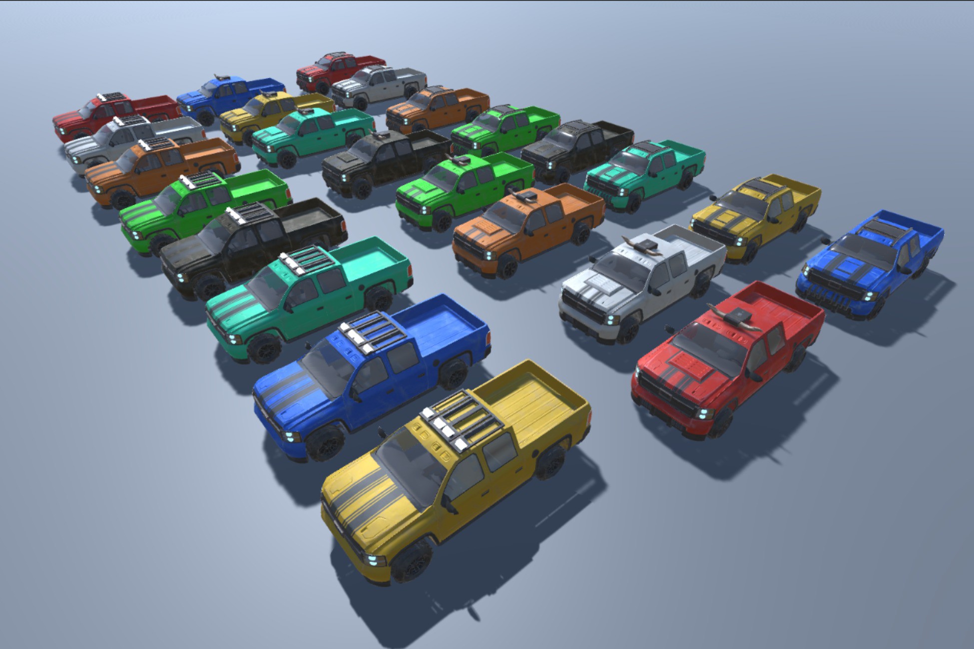 Pickup Truck with interiors PolyScript | 3D Land | Unity Asset Store