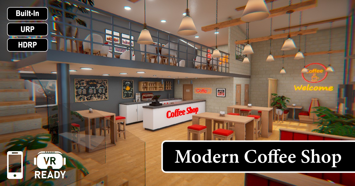 Modern Coffee Shop | 3D Environments | Unity Asset Store