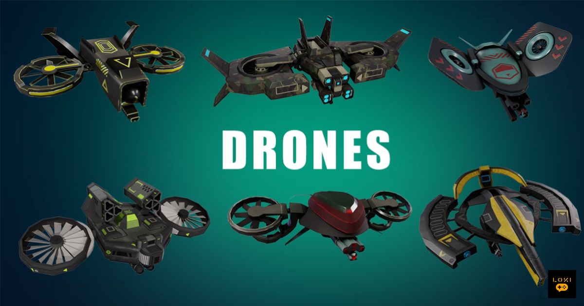 3D Drones Collection: Comprehensive Air Vehicle Asset Pack | 3D Air ...