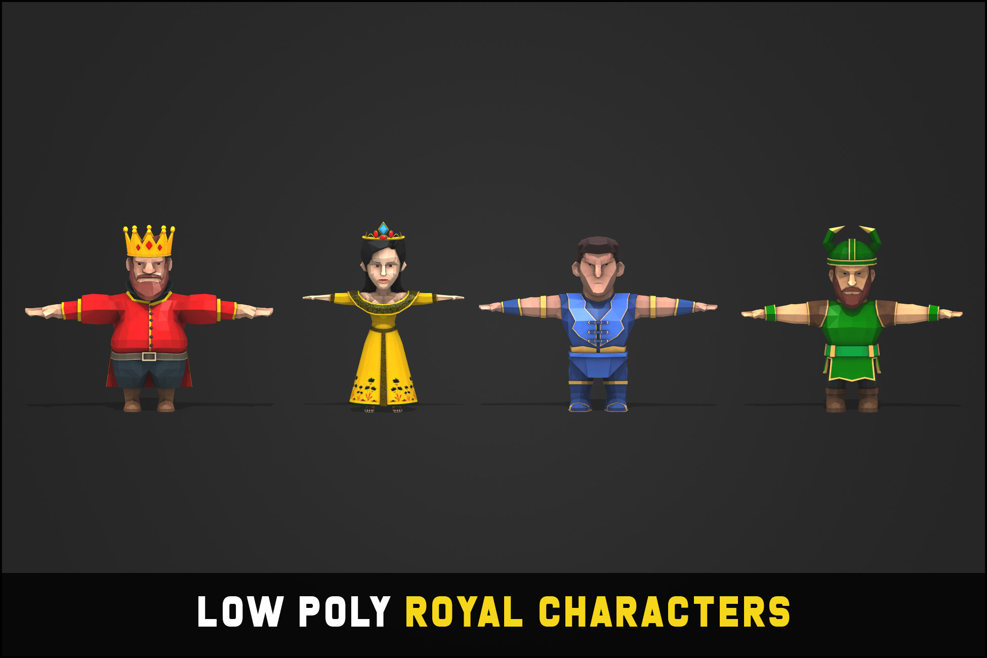 Low Poly Royal Characters | 3D 캐릭터 | Unity Asset Store