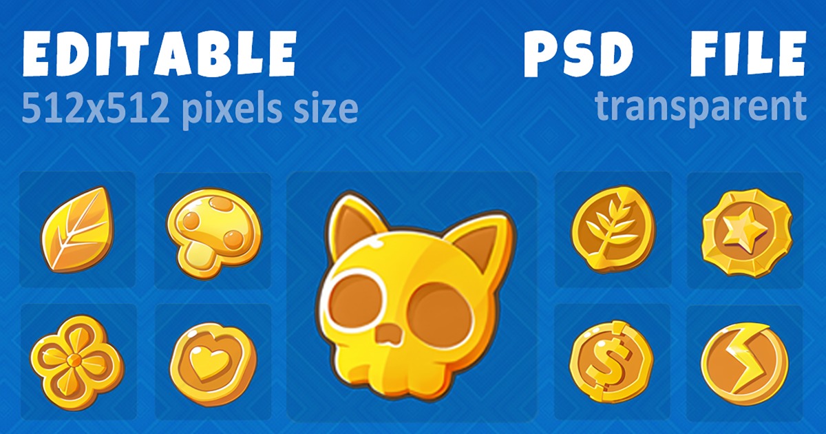 Golden Game Icons | 2D Icons | Unity Asset Store