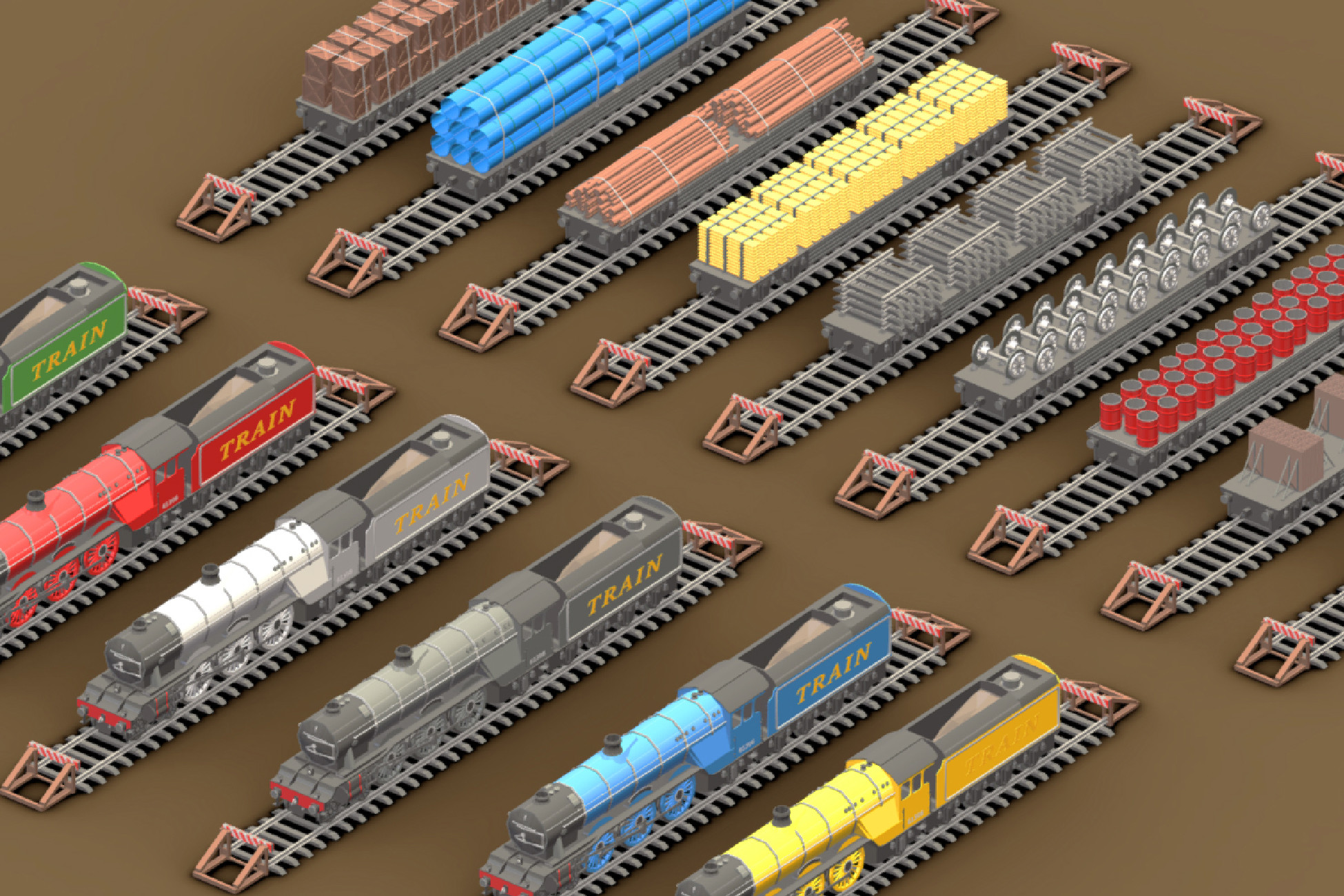 3D LowPoly Train Model | 3D Land | Unity Asset Store