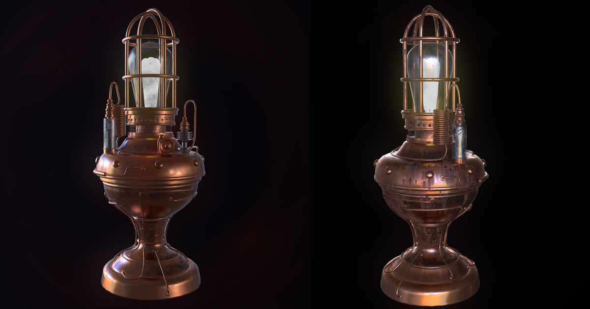 Steampunk lamp | 3D Furniture | Unity Asset Store