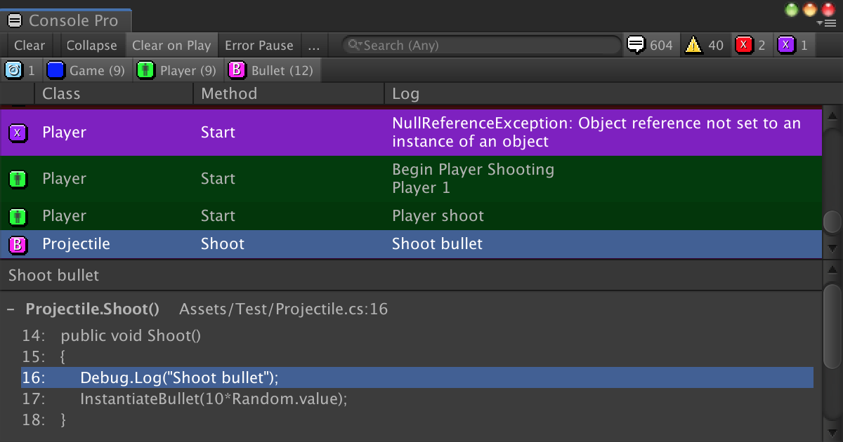 Editor Console Pro Utilities Tools Unity Asset Store