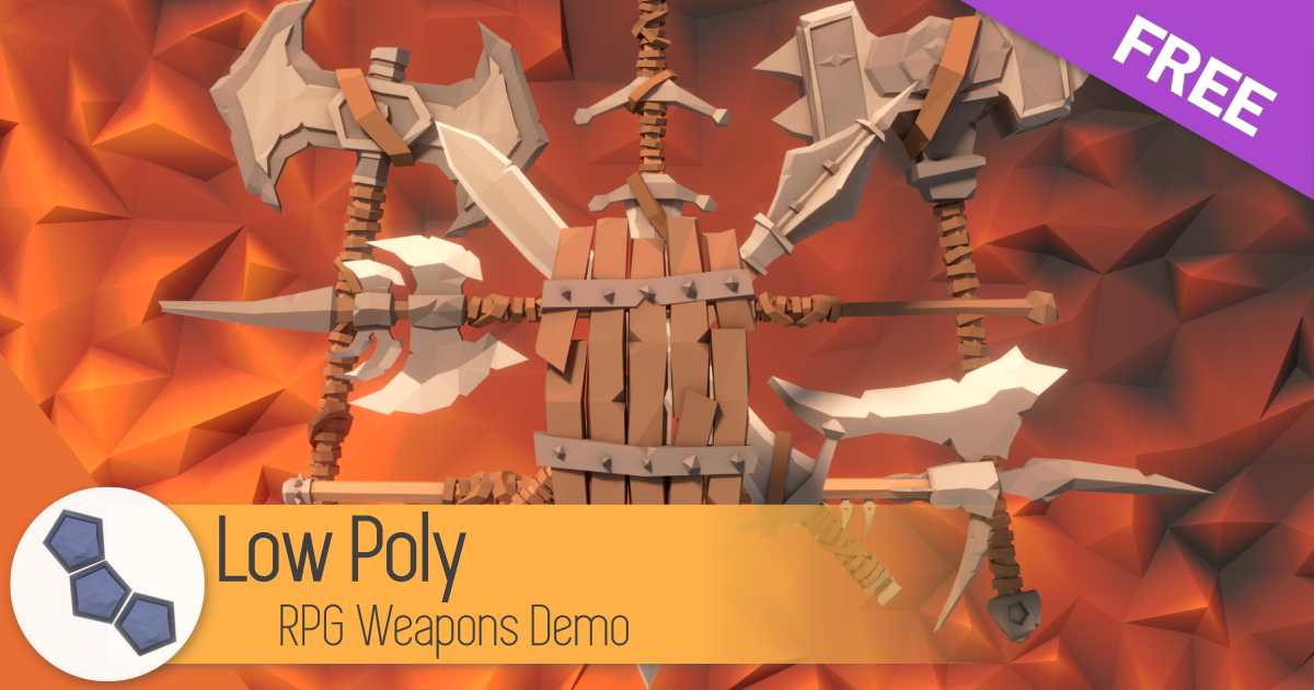 FREE Low Poly RPG Weapons Demo | 3D Weapons | Unity Asset Store