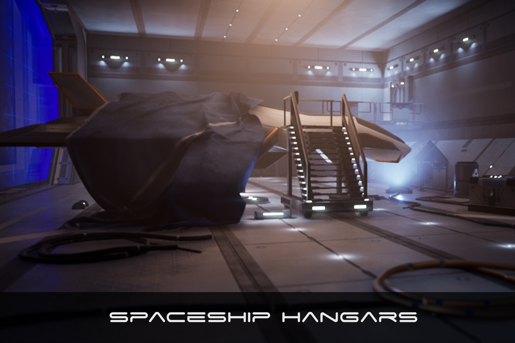 Modular Sci-Fi Environment Kit-bash (Spaceship hangars) | 3D SF | Unity ...