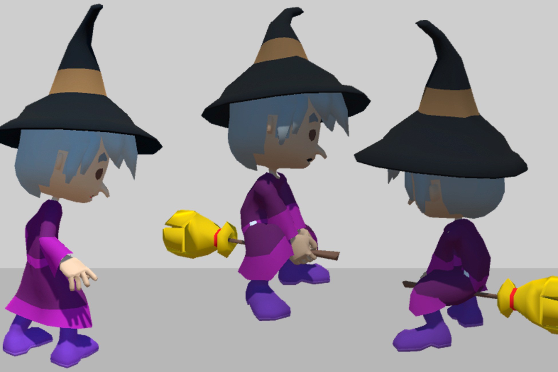 3D Character #017 - Witch Woman - Animated - Low Poly - FBX | 3D ...