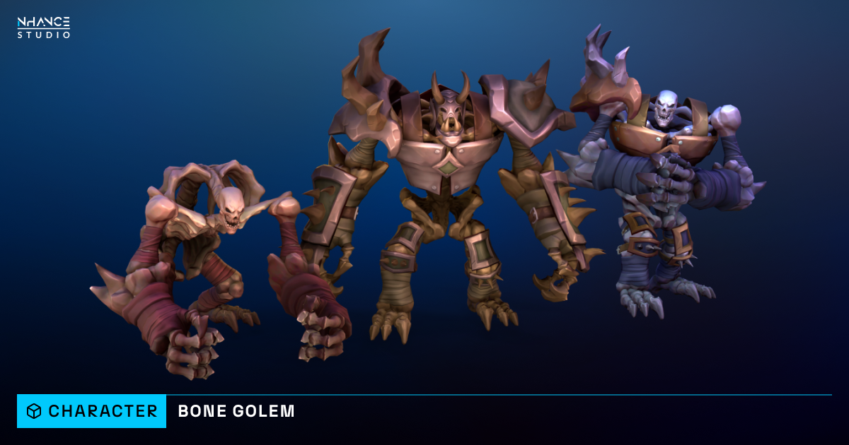 Modular Fantasy Stylized Bone Golem | 3D Characters | Unity Asset Store