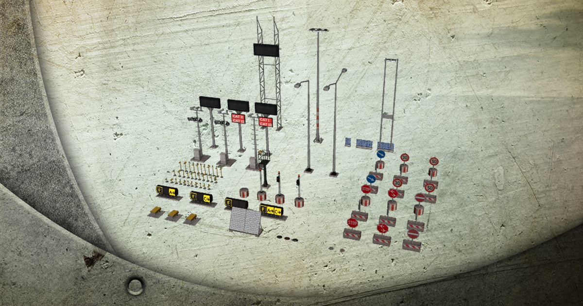 Airport signs and lights | 3D Exterior | Unity Asset Store