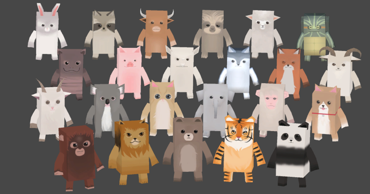 Cube-Animal_Pack4 | 3D 角色 | Unity Asset Store