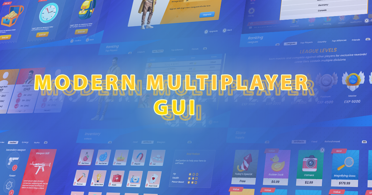 Modern Multiplayer GUI | 2D Icons | Unity Asset Store