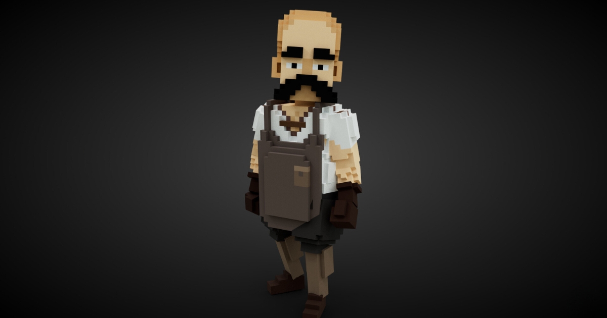 Voxel Blacksmith Character - 3D LowPoly Model | Characters | Unity ...