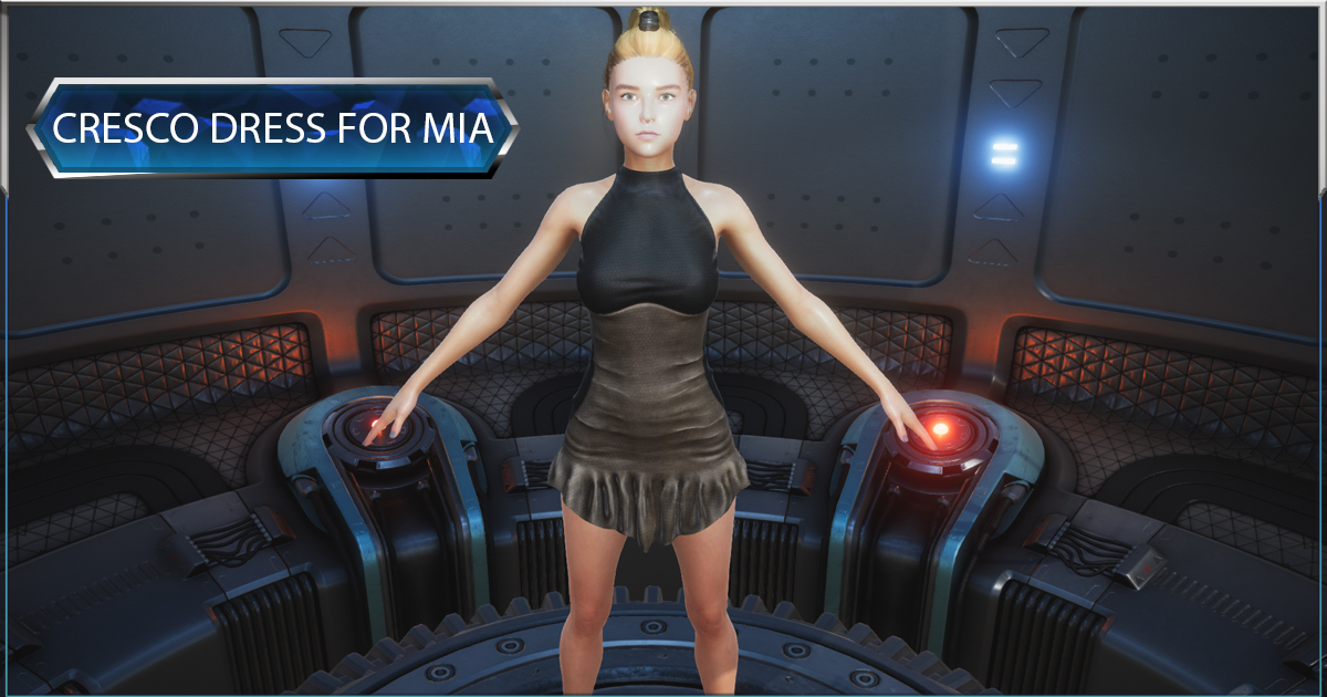 Cresco Dress outfit for Mia | 3D Clothing | Unity Asset Store