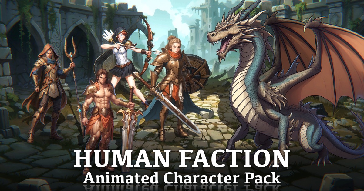Human Faction - Animated 2D Character Pack (Spine 2d) | 2D Characters ...